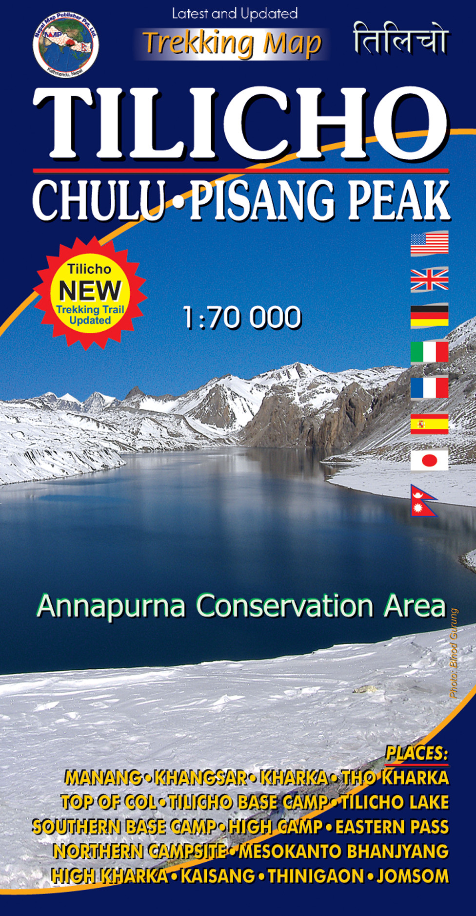 Tilicho Lake and Pisang Peak Map